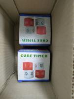 China ABS 6.5cm Cube Kitchen Timer Cute Red Yellow LED Digital Countdown Timer for sale