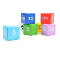China 6.5cm ABS Smart Cube Timer 75g Red Yellow Kitchen Exercise Timer for sale