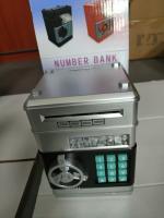 China ABS Password Piggy Bank 300g 15x15x20cm 2 Color Coin Saving Box for Kids for sale