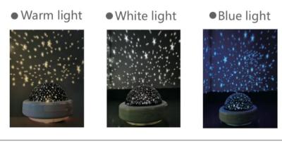 China BPA Free Silicone LED Sleep Light Projector with Nature Sounds Battery Powered 3 AAA for sale
