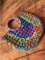 China Silicone Pop It Fidget Toy Handbag 20x32in Stress Relief Bag for Women for sale