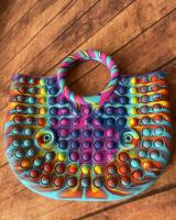 China Silicone Pop It Fidget Toy Handbag 20x32in Stress Relief Bag for Women for sale