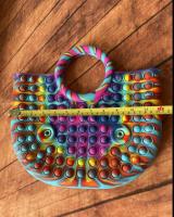 China Silicone Pop It Fidget Toy Handbag 20x32in Stress Relief Bag for Women for sale