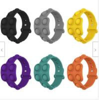 China Silicone Pop It Fidget Wristband Stress Relief Toy for Kids 2 Pack Adjustable for sale