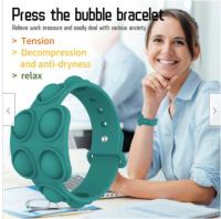 China Silicone Pop It Fidget Wristband Stress Relief Toy for Kids 2 Pack Adjustable for sale