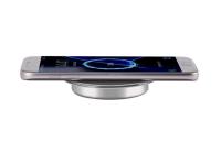 China Qi Standard USB 2.0 Embedded Desktop Wireless Charger 15W Round Black for sale