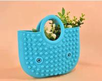 China EN71 Silicone Pop It Fidget Toy Bag 20x32in for Women Stress Relief Handbag for sale
