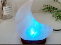 China OEM Carved Himalayan Salt Lamp With Solid Wooden Base for sale