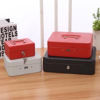 China Iron Material Money Piggy Bank 20x18x15cm with Key for Kids for sale