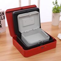 China Iron Material Money Piggy Bank 20x18x15cm with Key for Kids for sale