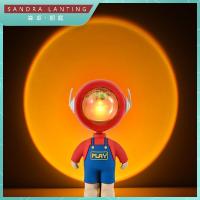 China 20cm ABS Silicone Robot Projector Night Light For Kids for sale