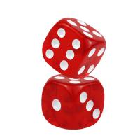 China Acrylic Material Transparent Colored Dice 18 / 20MM For Amusement Room for sale