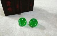 China Acrylic Material Transparent Colored Dice 18 / 20MM For Amusement Room for sale