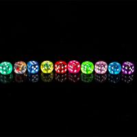 China Acrylic Material Transparent Colored Dice 18 / 20MM For Amusement Room for sale