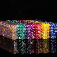 China Acrylic Material Transparent Colored Dice 18 / 20MM For Amusement Room for sale