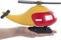 China ABS Helicopter Coin Piggy Bank 28x20x20cm Red Color for Kids Saving for sale