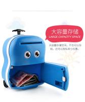 China abs material pull rod suitcase coin piggy bank for kids for sale