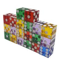 China Clear Transparent Square Corner Dice Crystal Regular Pixel Points Plastic for sale