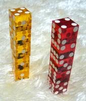 China 16mm and 19mmclear transparent square corner crystal Regular pixel points plastic dice plastic cube for sale