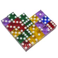 China 16mm and 19mmclear transparent square corner crystal Regular pixel points plastic dice plastic cube for sale