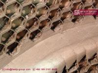 China AISI410S Hexagonal Mesh for Cyclone Lining 1.5x19x50mm Refractory Hex Steel for sale