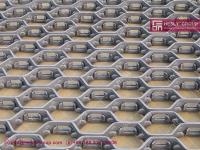 China 1Cr18Ni9Ti Hexmetal Refractory Lining 1 inch Depth 14 Gauge Stainless Steel Hex Mesh for sale