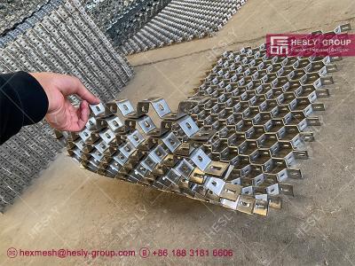 China Stainless Steel 304H Hexsteel Mesh 1.0mm Thickness 19mm Depth 2in Hex Hole 1m x 1m Sheet for sale