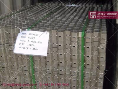 China 50mm Height Hexmesh for Anti-Abrasive Refractory Lining Containment 1m x 2m Standard Sheet for sale
