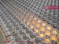 China 410S Hexagonal Mesh for Refractory Dryers Lining 2 Inch Hex Hole 1x2m Sheet HESLY China for sale