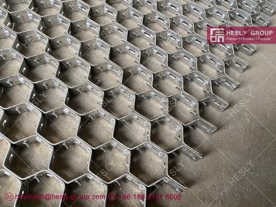 China Hexsteel Refractory Fan Housing Lining 3/4in Thickness 14ga Strips 2in Hexagonal Hole HESLY for sale