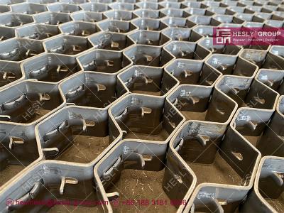 China AISI309 Hex Mesh Lining Ducts 45mm Thickness 14ga Strips 50mm Hexagonal Hole HESLY China Factory for sale