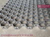 China AISI321 Hex Metal Refractory Linings 19mm Thickness 16ga Strips 2in Hexagonal Mesh HESLY for sale