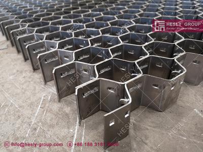 China Stainless Steel 309S Hexsteel Mesh for Furnace Refractory Lining 50mm x 2mm Strips for sale