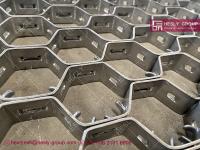China SS321 Hexmetal Refractory Lining 19x2.0mm Strips 2in Hole 3x10ft Hesly Brand for sale