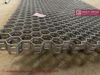 China Stainless Steel 321 Hexsteel Mesh 25mm x 2mm Strips 50mm Hex Hole for Refractory Linings for sale