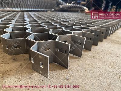 China Refractory Hexsteel Stainless Steel 309S 2in Hexagonal Hole 60mm Height 2mm Strip for Tanks Stacks Lining for sale