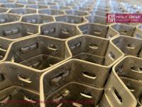 China Hexsteel Metal Mesh for Anti-Abrasive Refractory Linings 2.0x30mm Strips 60mm Cell 1000x1000mm for sale