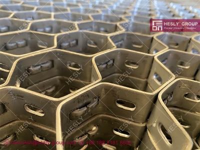 China Hexsteel Metal Mesh for Anti-Abrasive Refractory Linings 2.0x30mm Strips 60mm Cell 1000x1000mm for sale