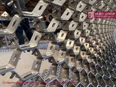 China HESLY Stainless Steel 316 Hexmetal Refractory Furnace Lining 2x30x50mm for sale