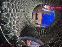 China Mild Steel Hex Metal for Refractory Lining 10mm Depth 50mm Hexagonal Hole Prongs Type for sale