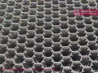 China Stainless Steel 304 Hex Mesh 46mm Hole for Cement Refractory Lining 1 Strips HESLY for sale