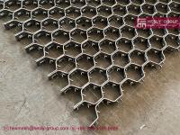 China Refractory Hex Mesh 50mm Hexagonal Hole 3.0x25mm Strip Carbon Steel 253MA for Furnace Lining for sale