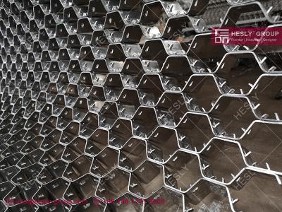 China Refractory Furnace Hex Mesh Lining 2.0x15mm Strips 2 Inch Hexagonal Hole 304H HESLY China for sale