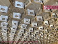 China 0Cr17Ni14Mo2 Hex Steel Grid 20mm Height 60mm Hole SS316 Refractory Lining Hexmesh for sale