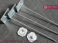 China AISI304 Twistlock Stud Anchor with End Clip for Refractory Hexmetal Mesh 800C for sale