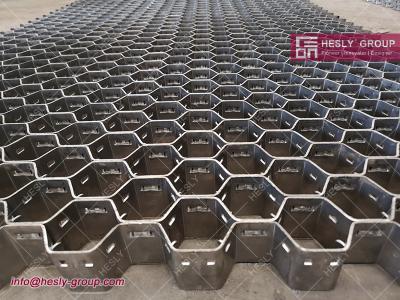 China 2 inch 50.8mm Height Hexmesh for Refractory Lining Standard 20pcs Pack Stainless Steel for sale