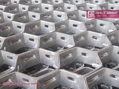 China SS304H Hex Mesh Refractory Lining 3/4 Inch Depth 16 Gauge Hex Steel Grid for Furnace for sale