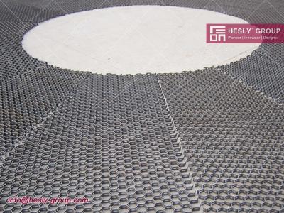 China AISI304H Offset Hexmesh Refractory Anchor 19mm Depth 14G Thickness 1m x 1m for sale