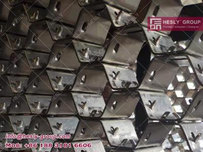 China AISI321 HESLY Hexmetal Mesh for Refractory Lining 2in Height 12 Gauge 3x10ft for sale