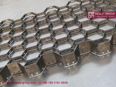 China 304H Hexsteel Mesh for Refractory Flue Gas Lines 1.5x19x46mm HESLY Brand China Factory for sale